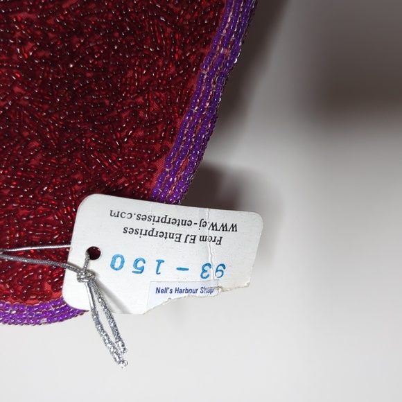 c. marie | Bags | Red Hat Beaded Purse | Poshmark